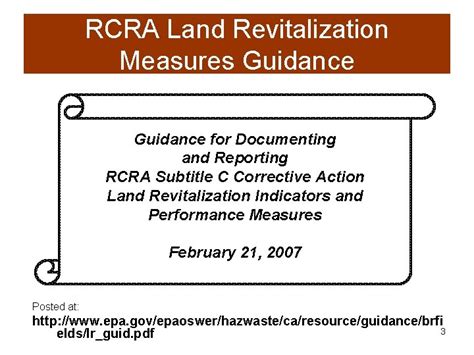 Implementing Rcra Land Revitalization Measures Sara Rasmussen Corrective