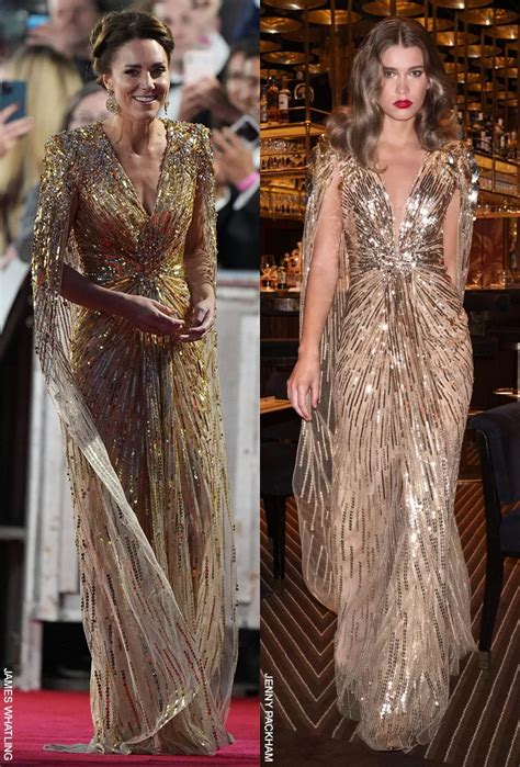 Kate Middleton S Gold Dress Jenny Packham Goldfinger Sequin Gown Artofit
