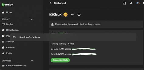 Shut Down Option Missing Restart Android Server Emby Community