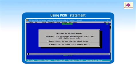 Programming With Qbasic 1 Print Statement Computer Training