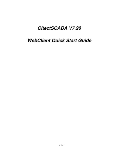 Citectscada V720 Webclient Quick Start Guide Pdf Internet Information Services Web Server
