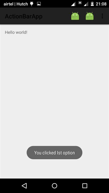 Utilizing The Action Bar In Android Applications