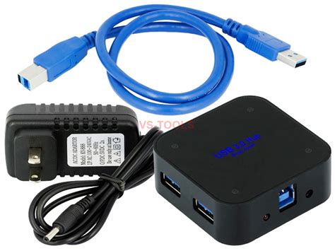 Super Speed Gbps USB Ports Hub Individual Port Indicator