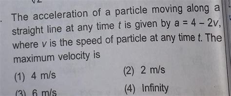 [answered] Iv The Acceleration Of A Particle Moving Along A Straight Kunduz