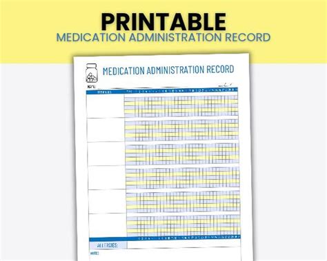 Mar Printable Medication Administration Record Daily Medication Log