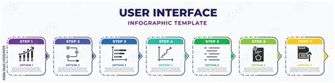 User Interface Infographic Design Template With Bars Chart Interface