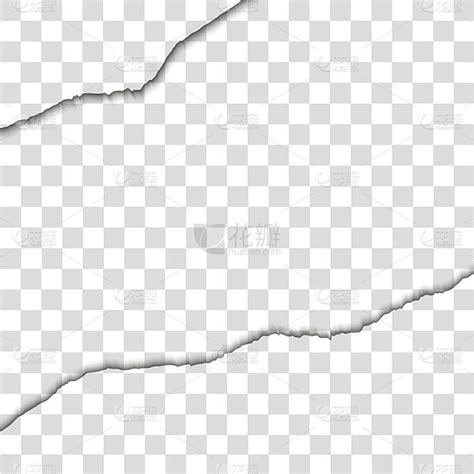 真实的撕裂纸和透明的背景与文字空间矢量艺术插图