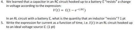 Solved We Learned That A Capacitor In An RC Circuit Chegg Com
