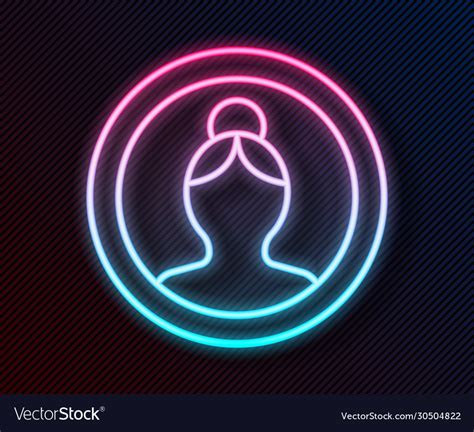 Glowing Neon Line Create Account Screen Icon Vector Image