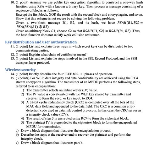 Get Answer 10 Assume We Use Public Key Encryption Algorithm To