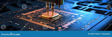 Production Of A Modern Microprocessor Stock Photo Image Of Technology Processor 290719354