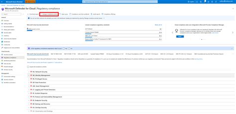 Assign Regulatory Compliance Standards In Microsoft Defender For Cloud Microsoft Defender For