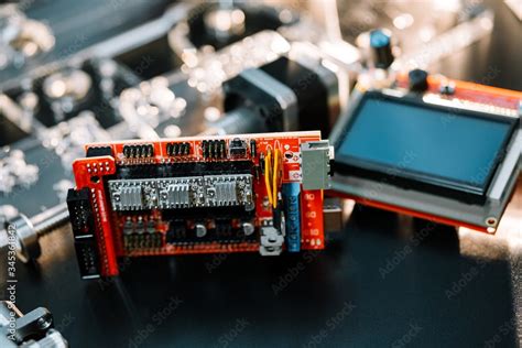 Parts For Assembly Cnc Machine Display And Arduino Board For