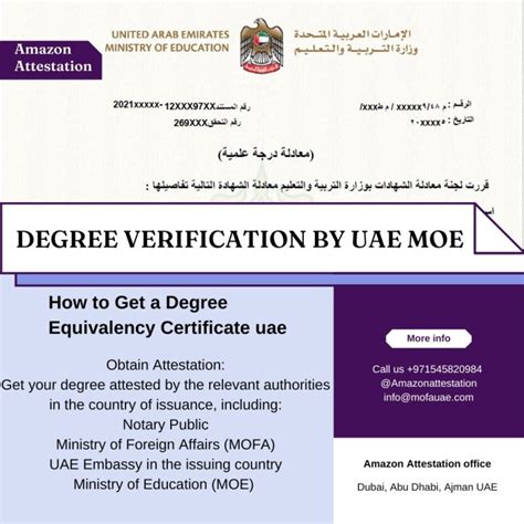 Degree Verification By Uae Moe Equivalency Certificate Guide