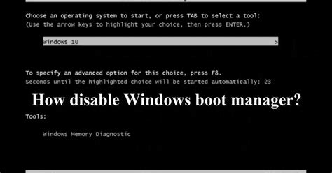 1st Boot Device Windows Boot Manager In BIOS Safe Mode