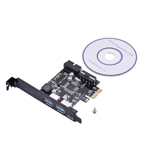Buy STW 5Gbps PCI E Express To 2 Port USB 3 0 Expansion Card Adapter Internal 19Pin For Desktop