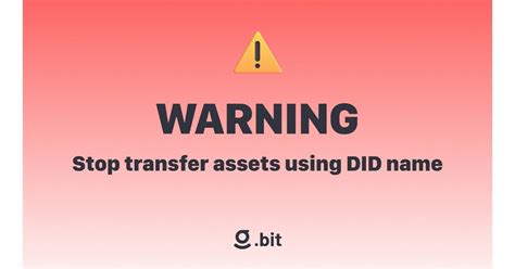 Bit Issues A Warning On Current Risks Of Using Decentralized Identifiers For Asset Transactions