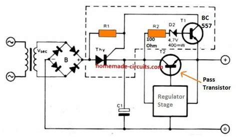Circuit Diagram For Transistor Series Regulator Circuit Diagram