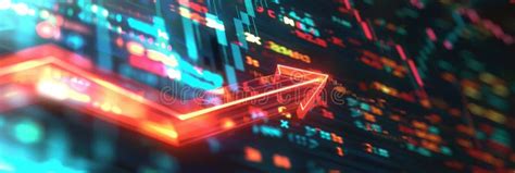 Futuristic Stock Market Analysis Visualization A Vibrant Digital Representation Capturing The
