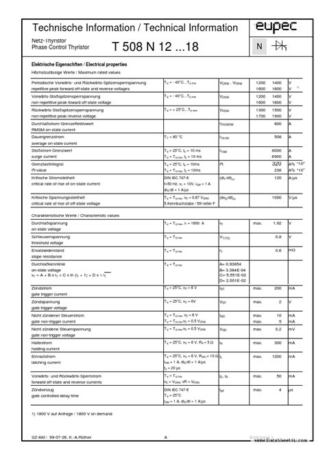 Doubt About The Amperage That Supports An Scr And It Pinout T508n16tof R Electricalengineering
