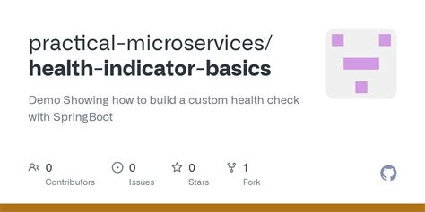 Github Practical Microserviceshealth Indicator Basics Demo Showing How To Build A Custom