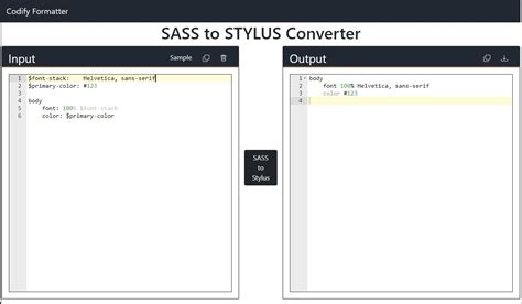 Best Sass To Stylus Converter Online Best Sass To Stylus Converter Online