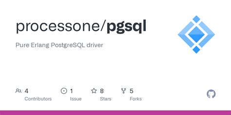 GitHub Processone Pgsql Pure Erlang PostgreSQL Driver