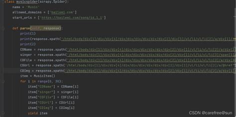 使用scrapy框架爬取音乐网站数据爬取 音范丝网站内容 Csdn博客