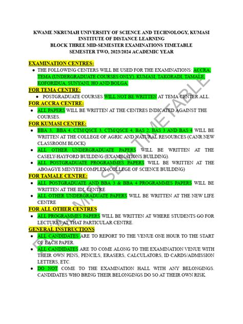 final midsem timetable 2023 2024 sem 2 block 3 pdf business
