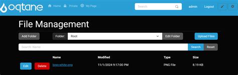 File Management Oqtane Docs Apis And More For The Modular Blazor Application Framework