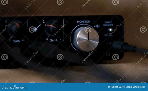 External Sound Card Concept Connect To External Sound Card For Processing And Amplifying Audio