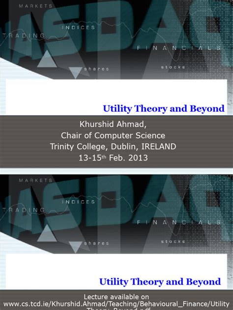 Lecture 3 Utility Theory Pdf Utility Happiness