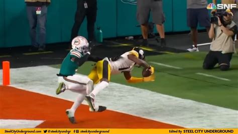 Plays Of The Year George Pickens Grabs Freakish Td Against The Dolphins Steel City Underground