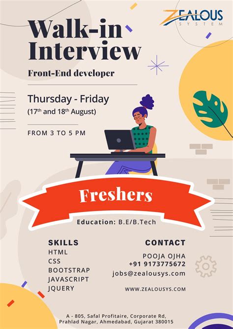 Pooja Ojha On Linkedin Walkininterview Frontend Ahmedabad Jobs Freshers 16 Comments