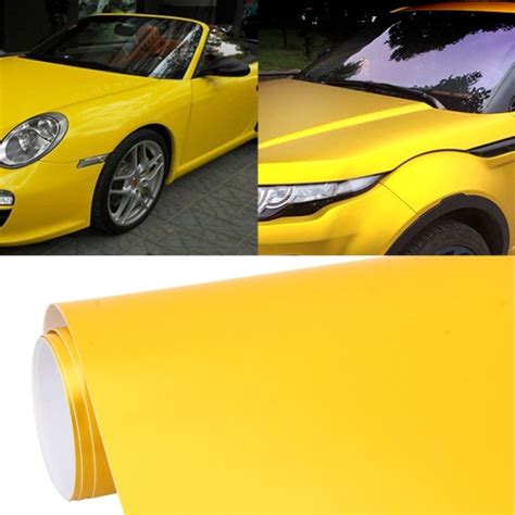 152m 05m 자동차 데칼 필름 자동 수정 차량 스티커 비닐 기포 스티커 전기 광학 필름 보호 필름 노란색