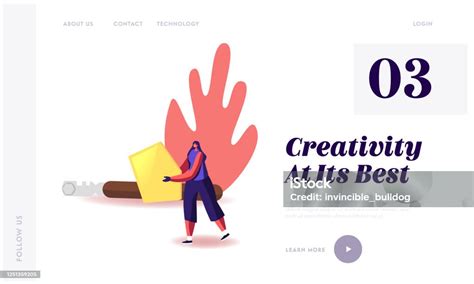 골동품 장인 착륙 페이지 템플릿 작은 여성 캐릭터는 거대한 노란색 유리 조각을 수행합니다 여자 글레이지어 취미 또는 작업 직업