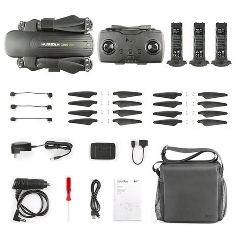 Hubsan Zino Pro Gps Fpv Rc Drone Rtf Portable Three Batteries Version
