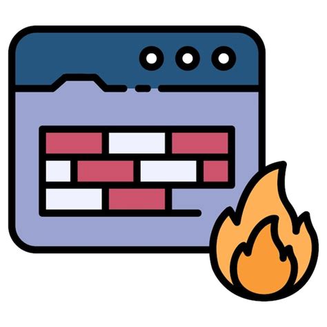 Premium Vector Software Hardware Firewall Concept Browser Based Traffic Filter Vector Cloud