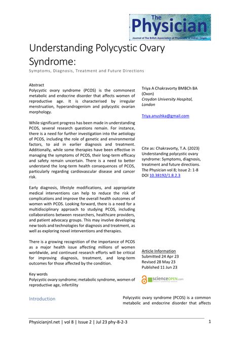 Pdf Understanding Polycystic Ovary Syndrome Pcos Symptoms