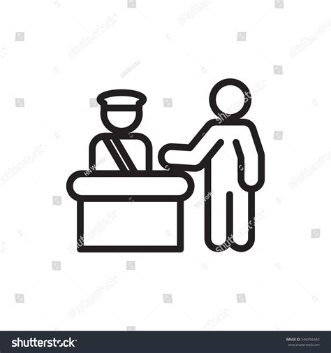 Pass Control Icon Illustration Isolated Vector Stock Vector Royalty