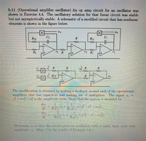 5 11 Operational Amplifier Oscillator An Op Chegg Com
