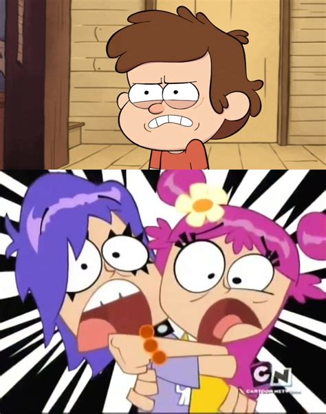 Ami And Yumi Are Scared Of Dipper Pines By Aaronmitchell05 On Deviantart