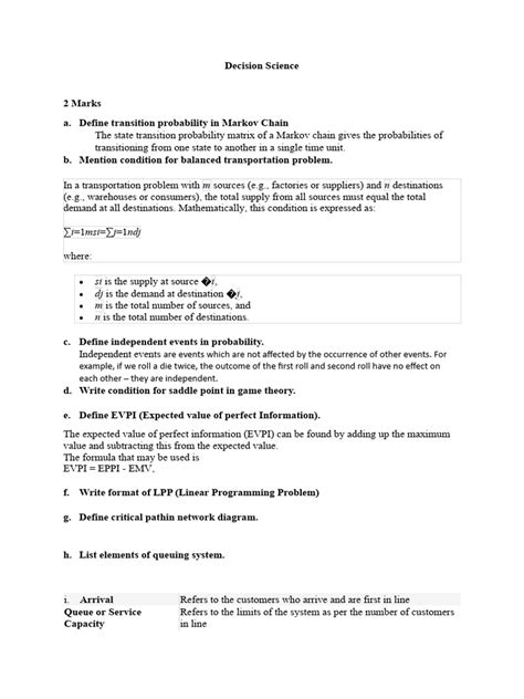 Decision Science Pdf Mathematical Optimization Decision Making