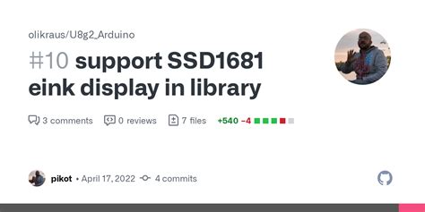 Support Ssd1681 Eink Display In Library By Pikot · Pull Request 10