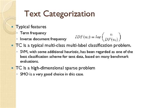 Text Classification ——svm Based Approach Jianping Fan Dept Of