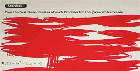 Solved Exercises Find The First Three Iterates Of Each Function For