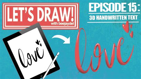 How To Make 3d Handwritten Text In Procreate Youtube