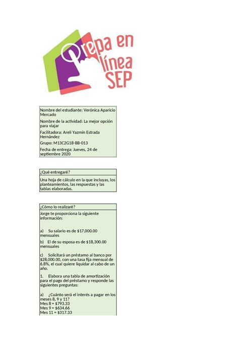 Proyecto Integrador Módulo 13 La Mejor Opción Para Viajar Apuntes De Matemáticas Docsity