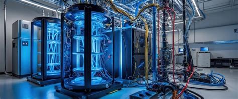 A High Tech Quantum Computing Lab Featuring Cryogenic Cooling Systems
