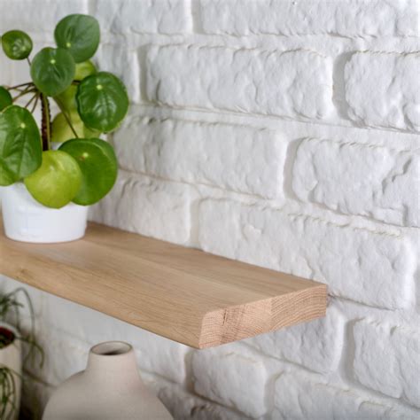 Handmade Solid Oak Floating Shelf In Natural Oak 30mm Thick Oakguys